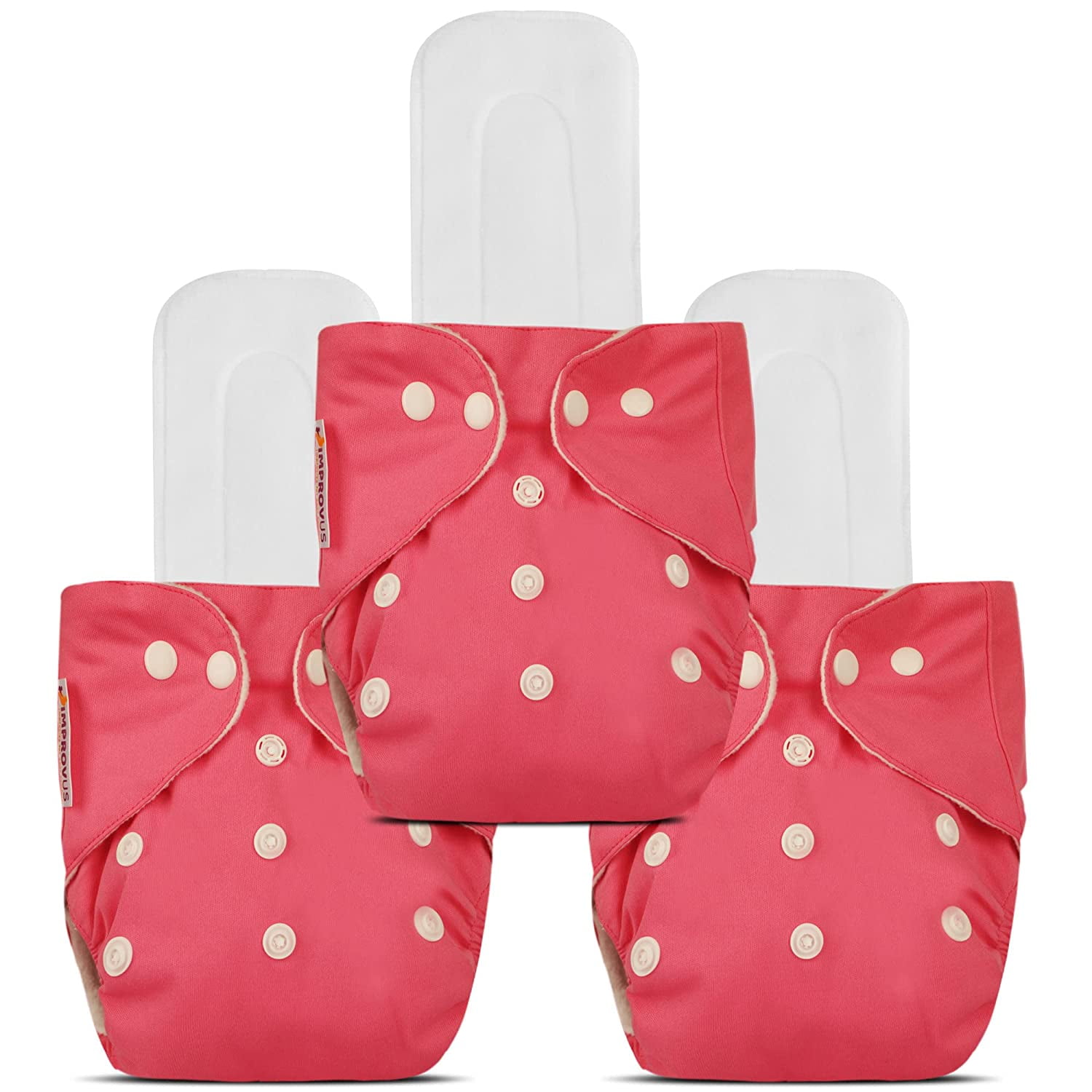 IMPROVUS 100% Cloth Diapers for Babies (0-3 Years), Reusable, Washable ...