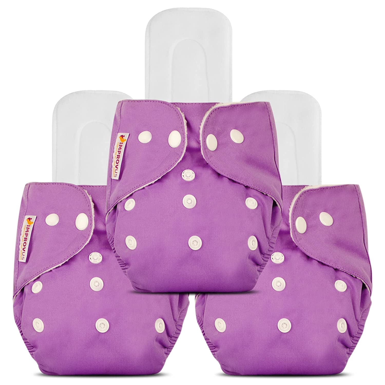 IMPROVUS 100% Cloth Diapers for Babies (0-3 Years), Reusable, Washable ...