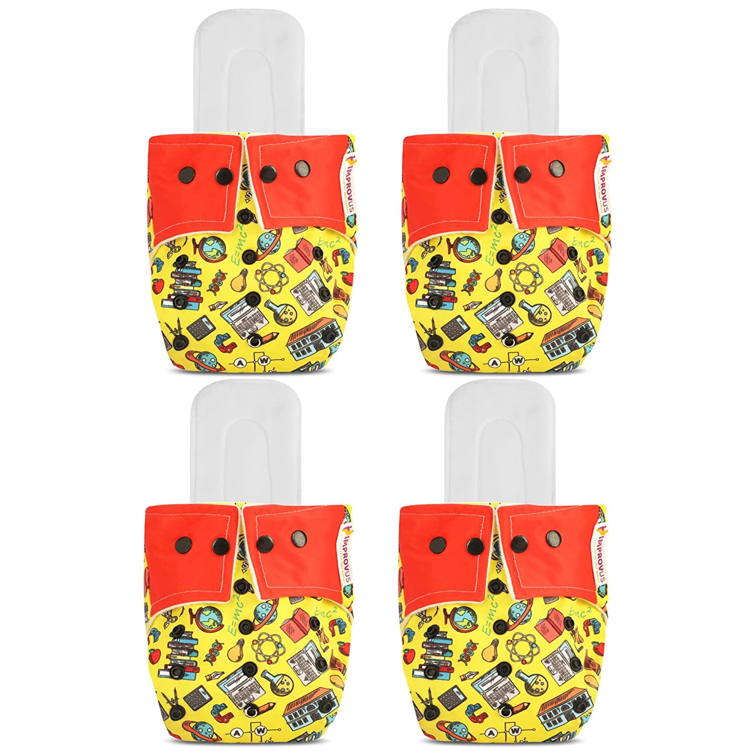 IMPROVUS 100% Cloth Diapers for Babies (0-3 Years), Reusable, Washable ...