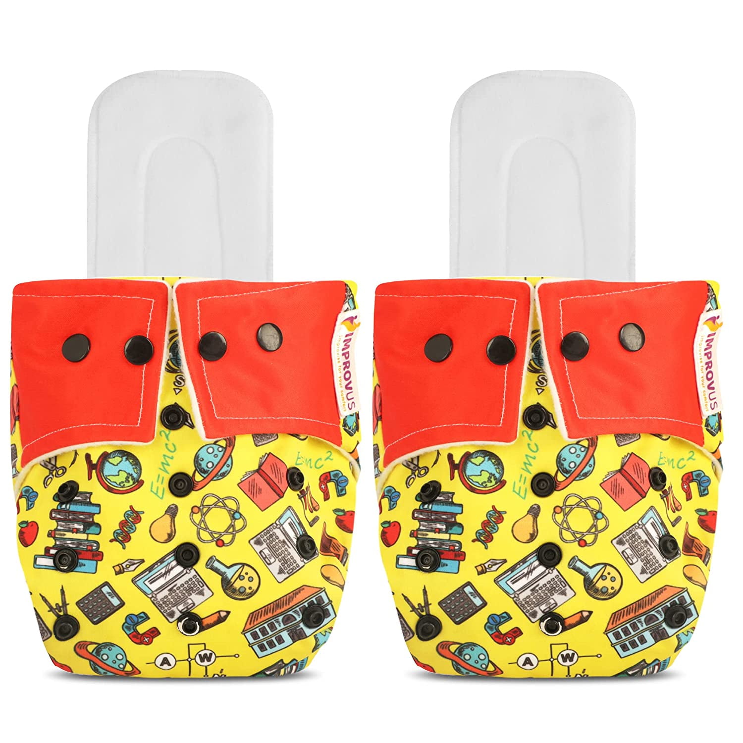 IMPROVUS 100% Cloth Diapers for Babies (0-3 Years), Reusable, Washable ...