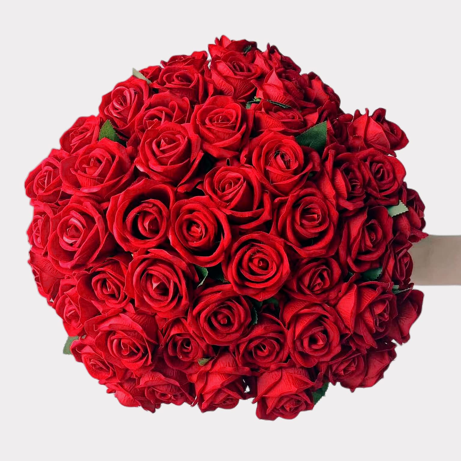 IMQing 24pcs Artificial Red Rose Flower Bouquet, Falsa Flor 20 inch ...