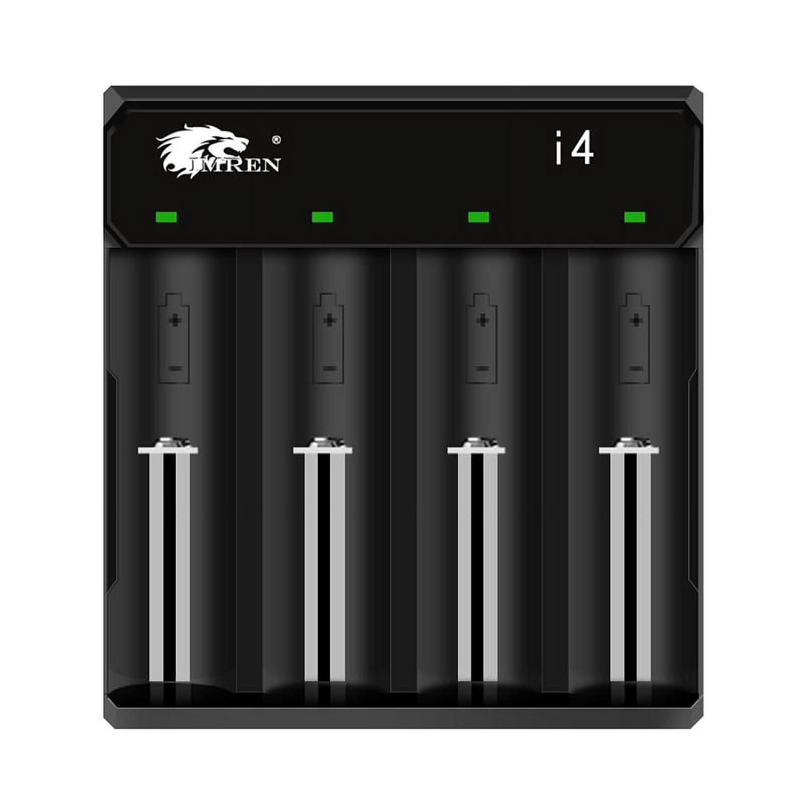 IMREN i4 Intelligent 4 Bay Battery Charger for 18350 18500 18650 20700 ...