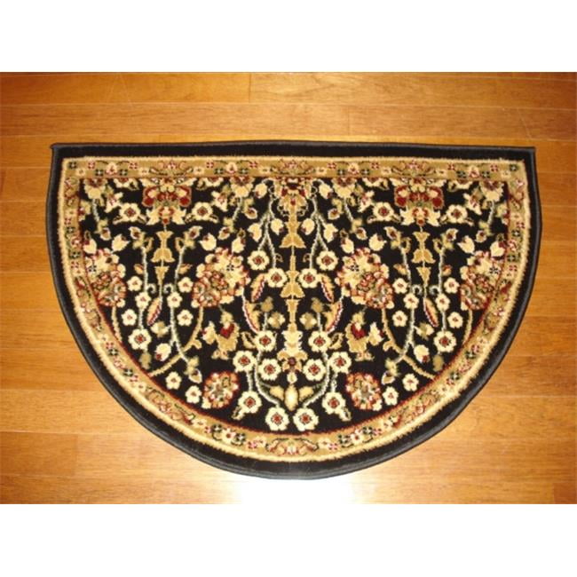 IMS 28625610052640 Hearth Rug Traditional Design Black Lodge Cabin ...