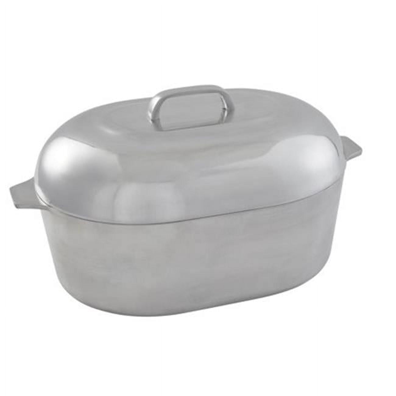 IMU-89302 15 in. Cajun Classic Oval Covered Roaster, Aluminum - Walmart.com