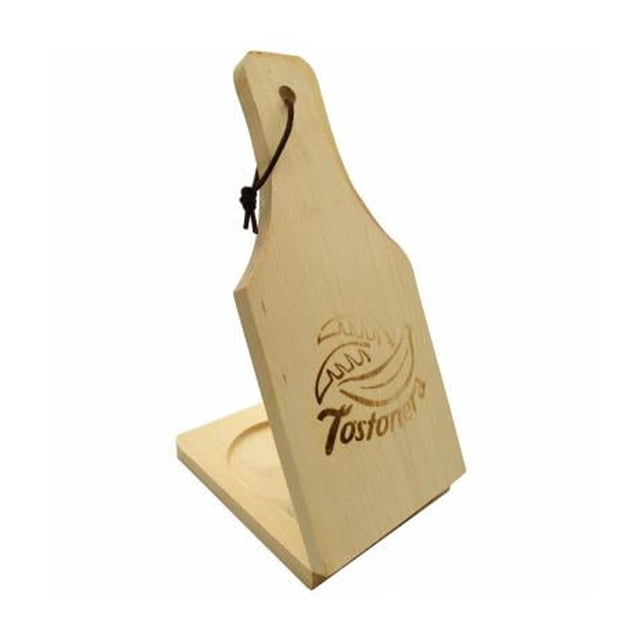 IMUSA USA 110750 Traditional Jumbo Wood Tostonera Plantain Masher, Dark ...