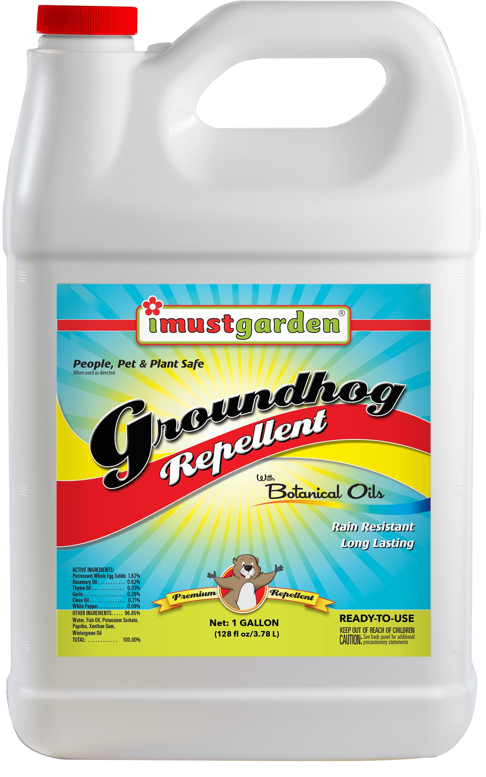 I Must Garden Groundhog Repellent: 1 Gallon Natural Animal Deterrent ...