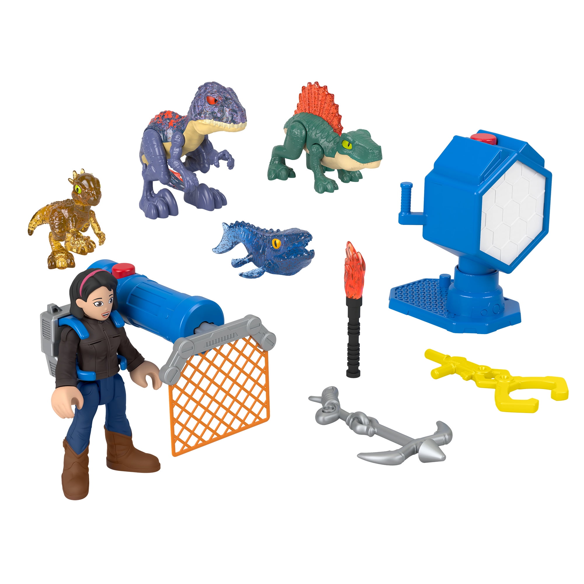 Imaginext Jurassic World Evo-Scanner Multi-Pack Light-Up Dinosaur ...