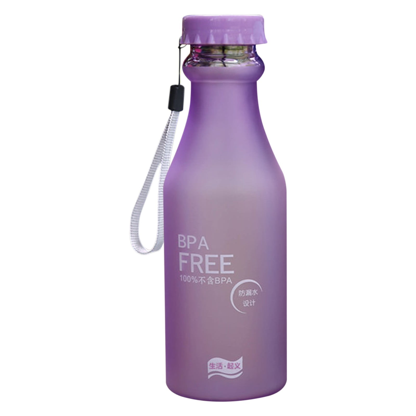 IMossad 18oz Matte Water Bottle - BPA Free Transparent Water Bottles ...