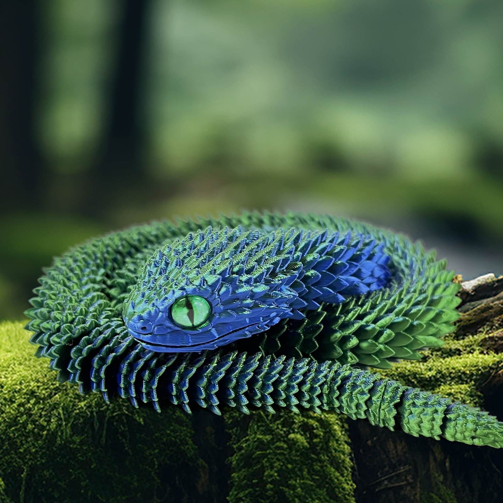 IMossad 3D Printed Snake, Flexible Articulated Viper, 22'' 3D Printing ...