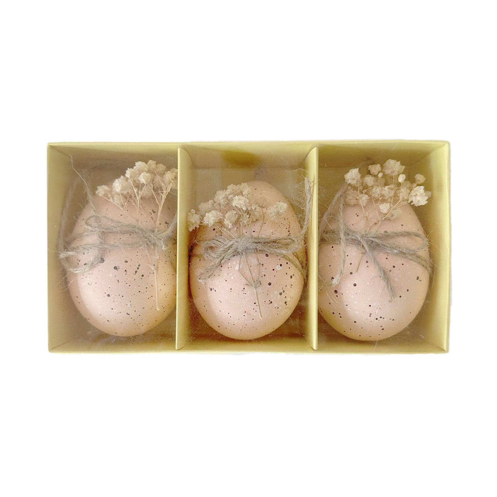 IMossad Blow Molded Easter Eggs Decorations - 3PCS Simulated Plastic ...
