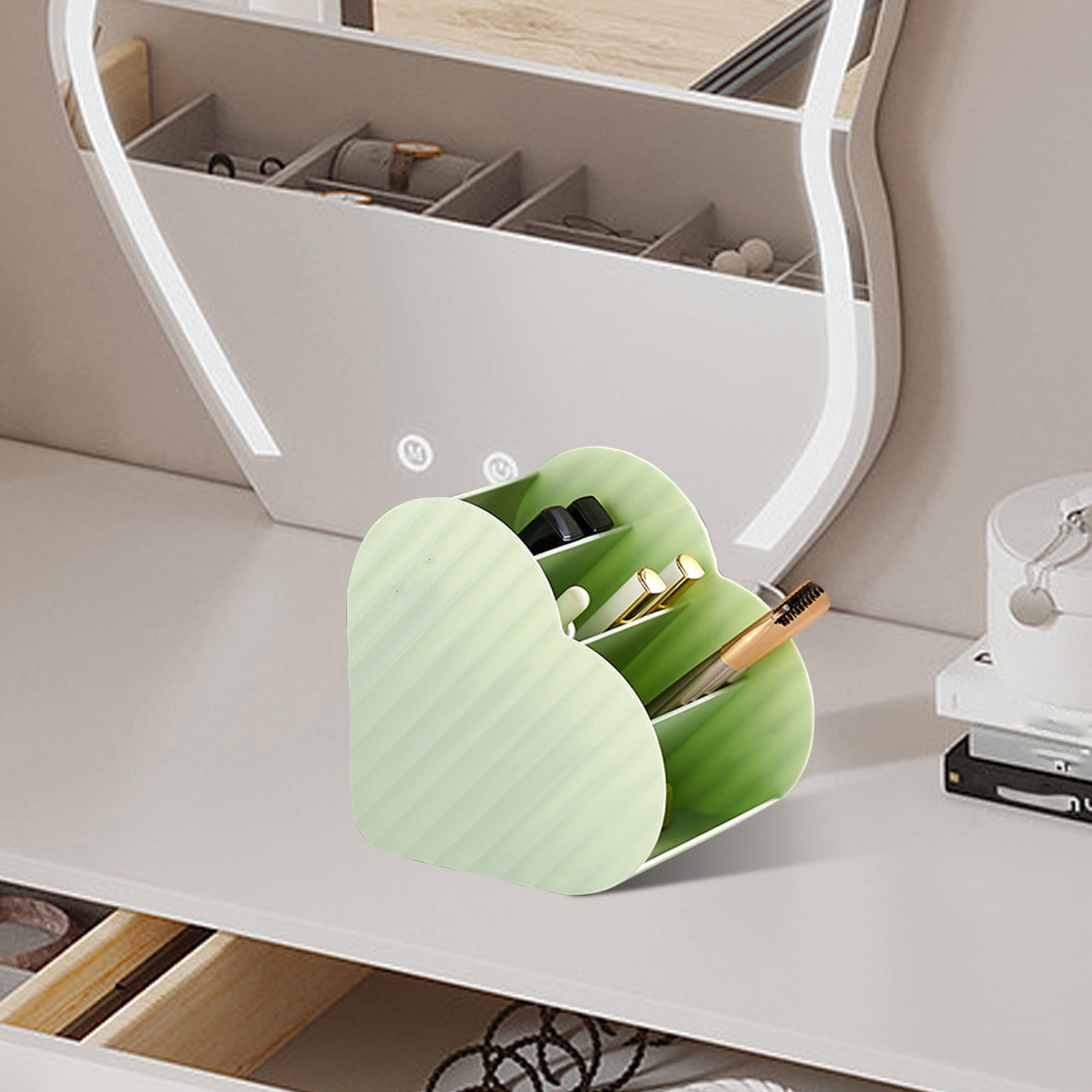 IMossad Compact Makeup Organizer for Desktop, Skincare Display Case ...