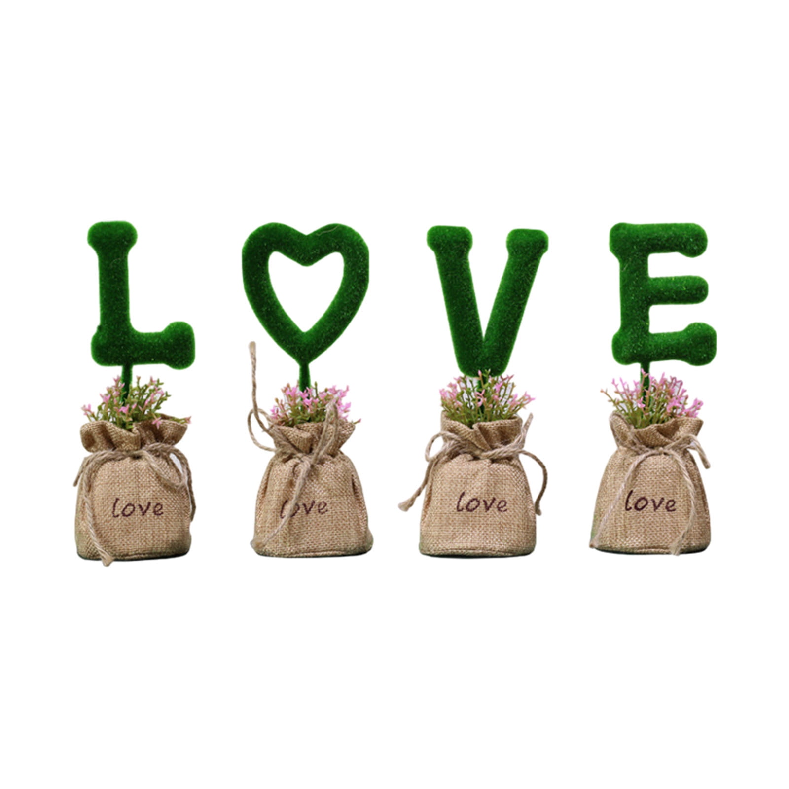 IMossad Creative Letter Design Simulation Plant Pots - 4-Piece Set for ...