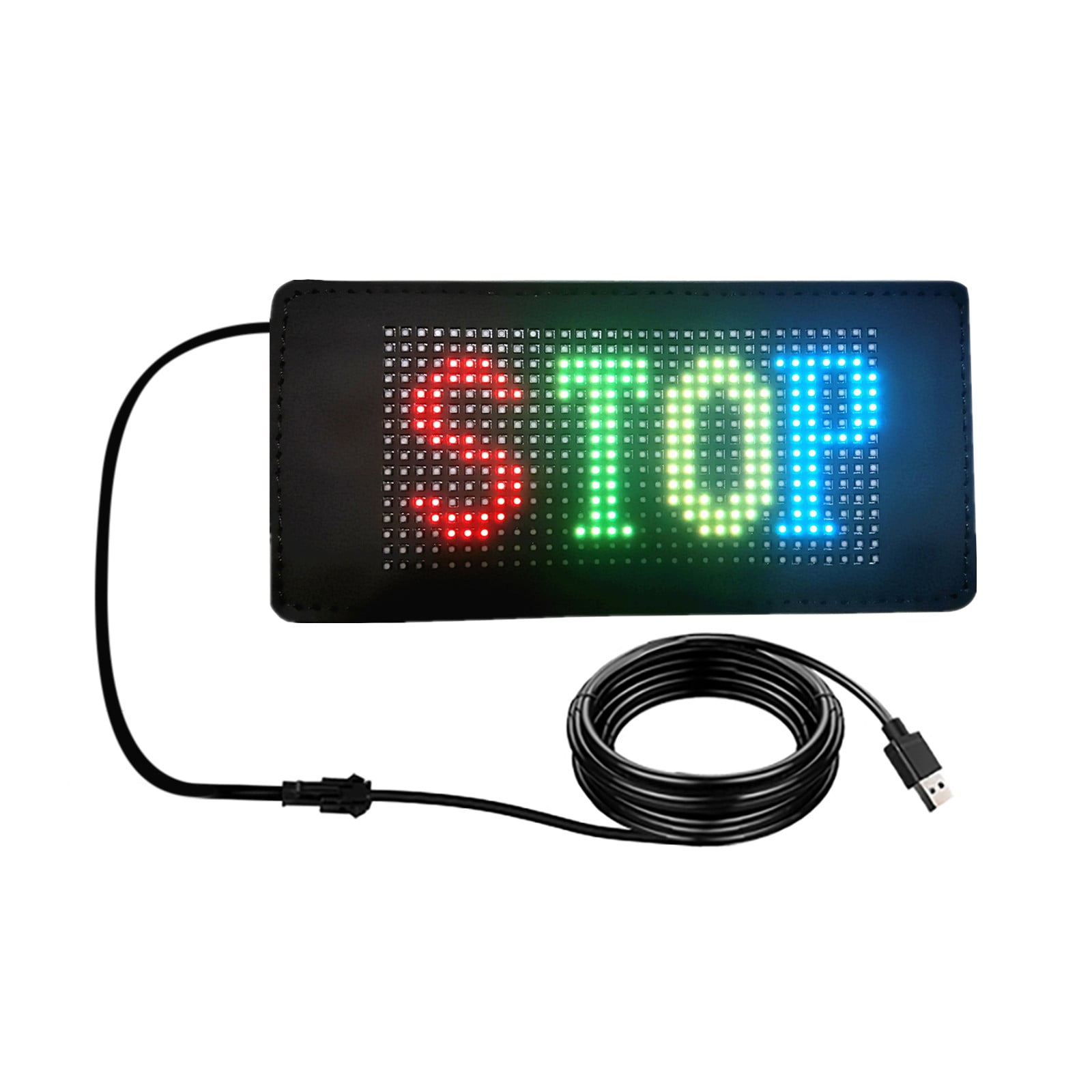 IMossad DIY Programmable Scrolling LED Car Sign - 26.4''x4.8'' Flexible ...