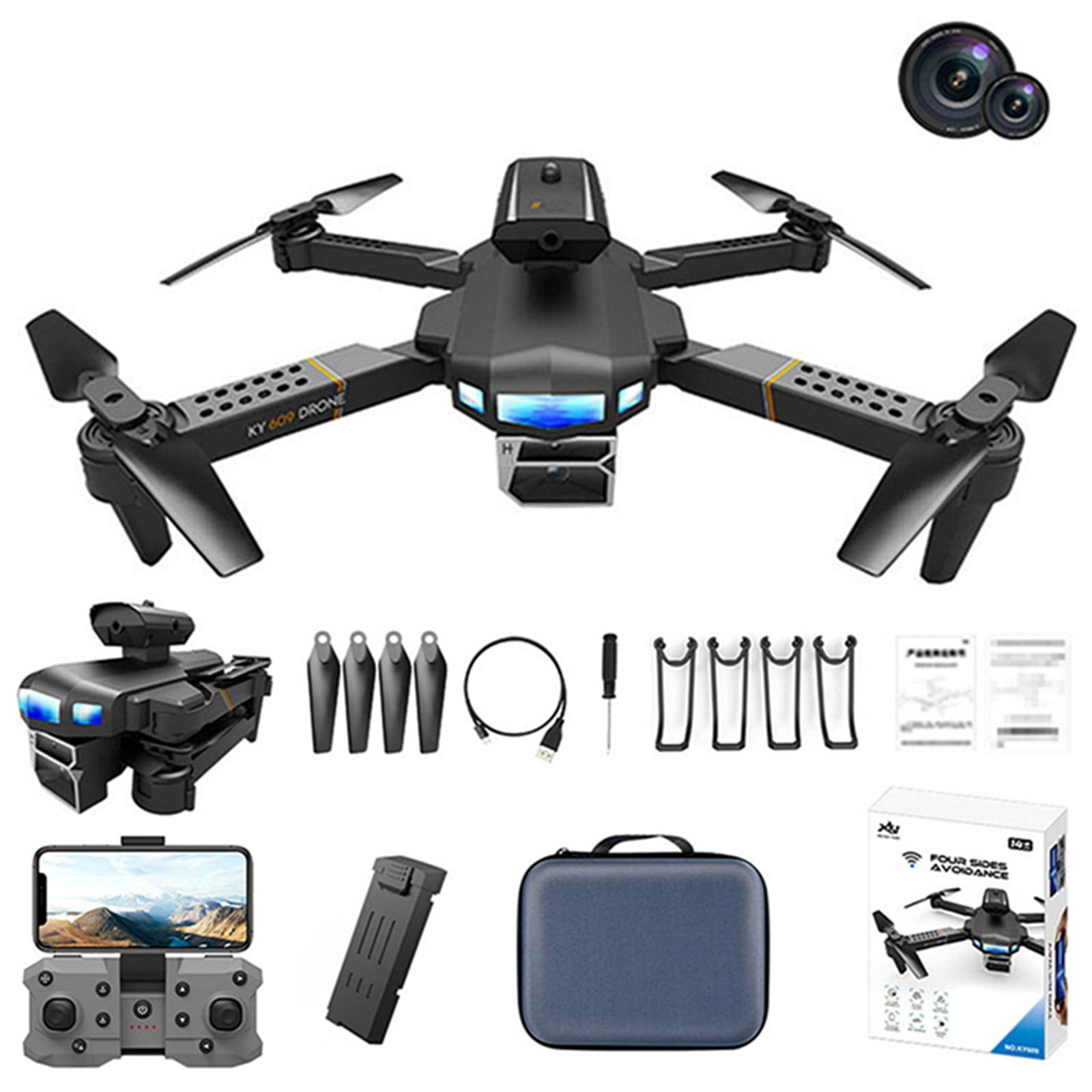 IMossad Drones with Camera for Adults Kids,1080P Live Video Wide Angle ...