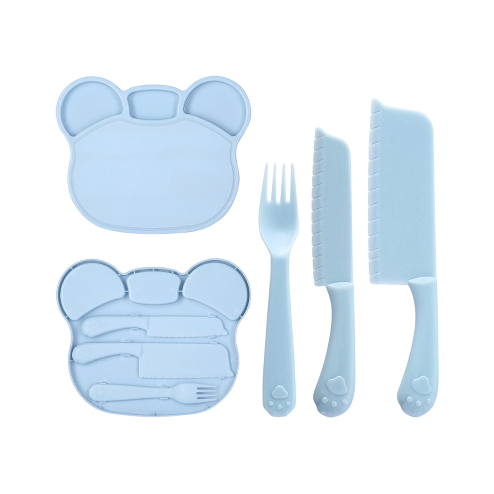 IMossad Food Cutting Board and Knife Set, Durable Plastic Chopping ...