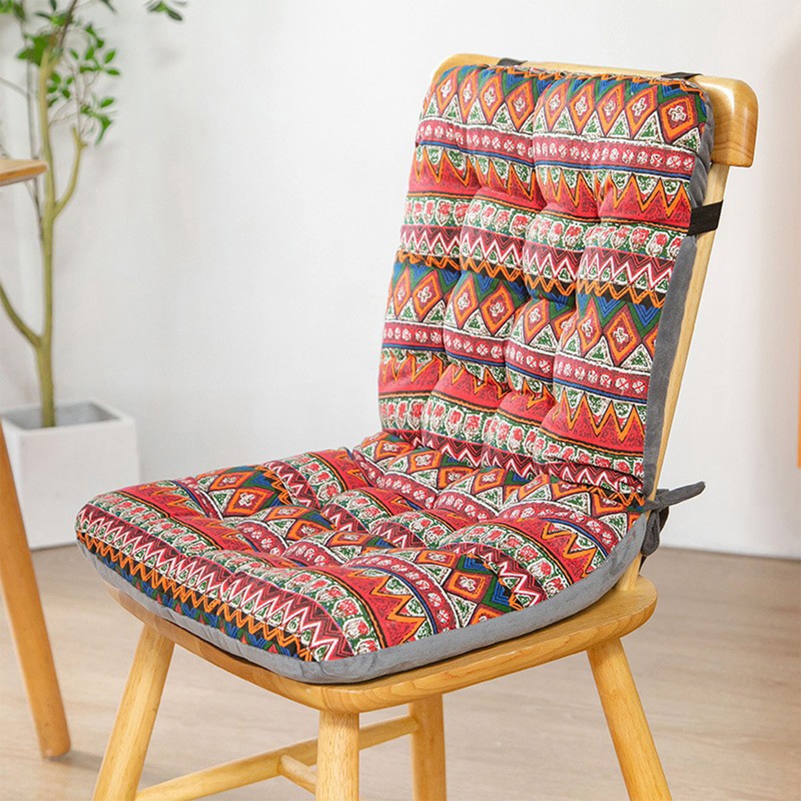 IMossad High Back Chair Cushions with Ties, Non-Slip One-Piece ...