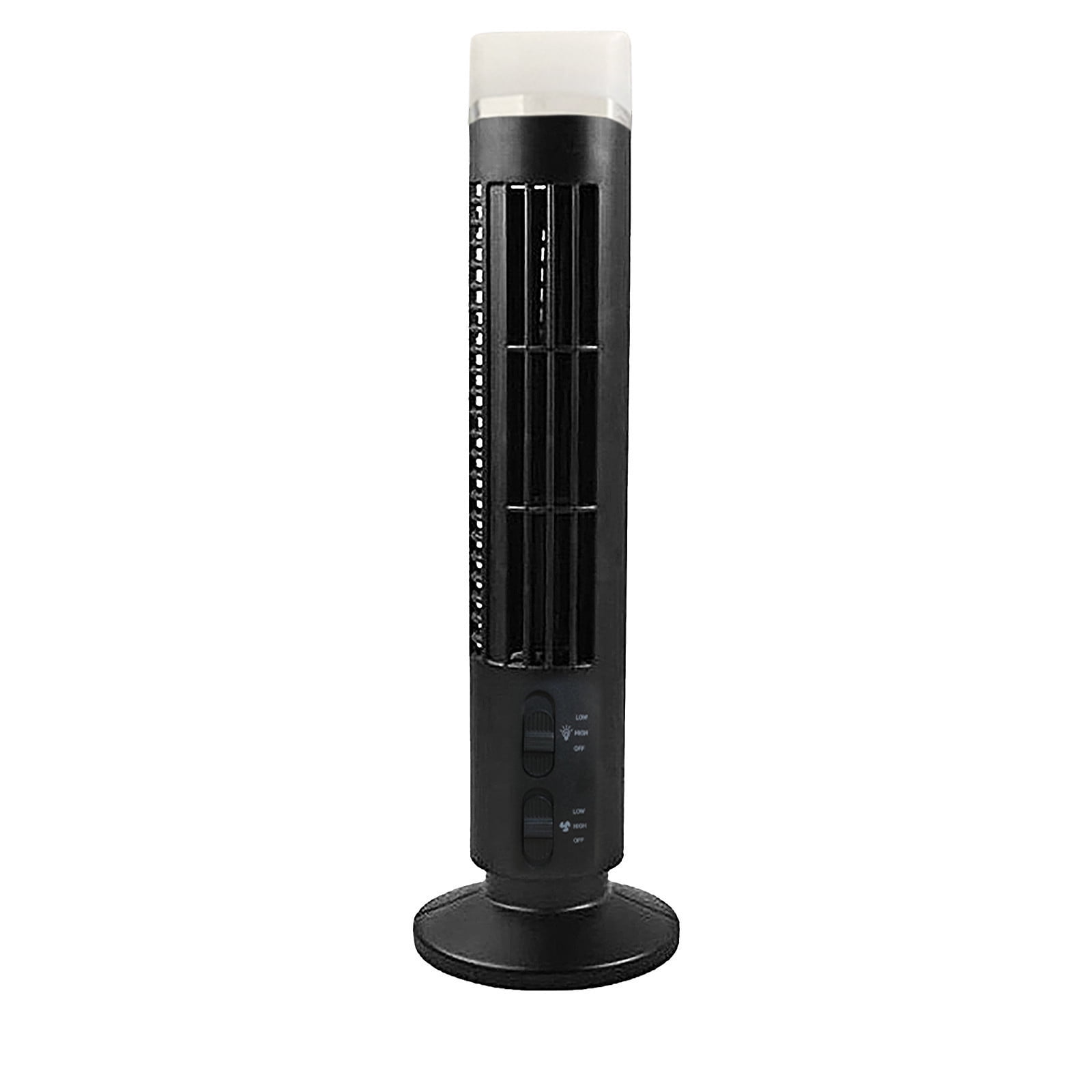 IMossad Mini Tower Fan with LED, Bladeless USB Desk Fan, 2-Speed ...