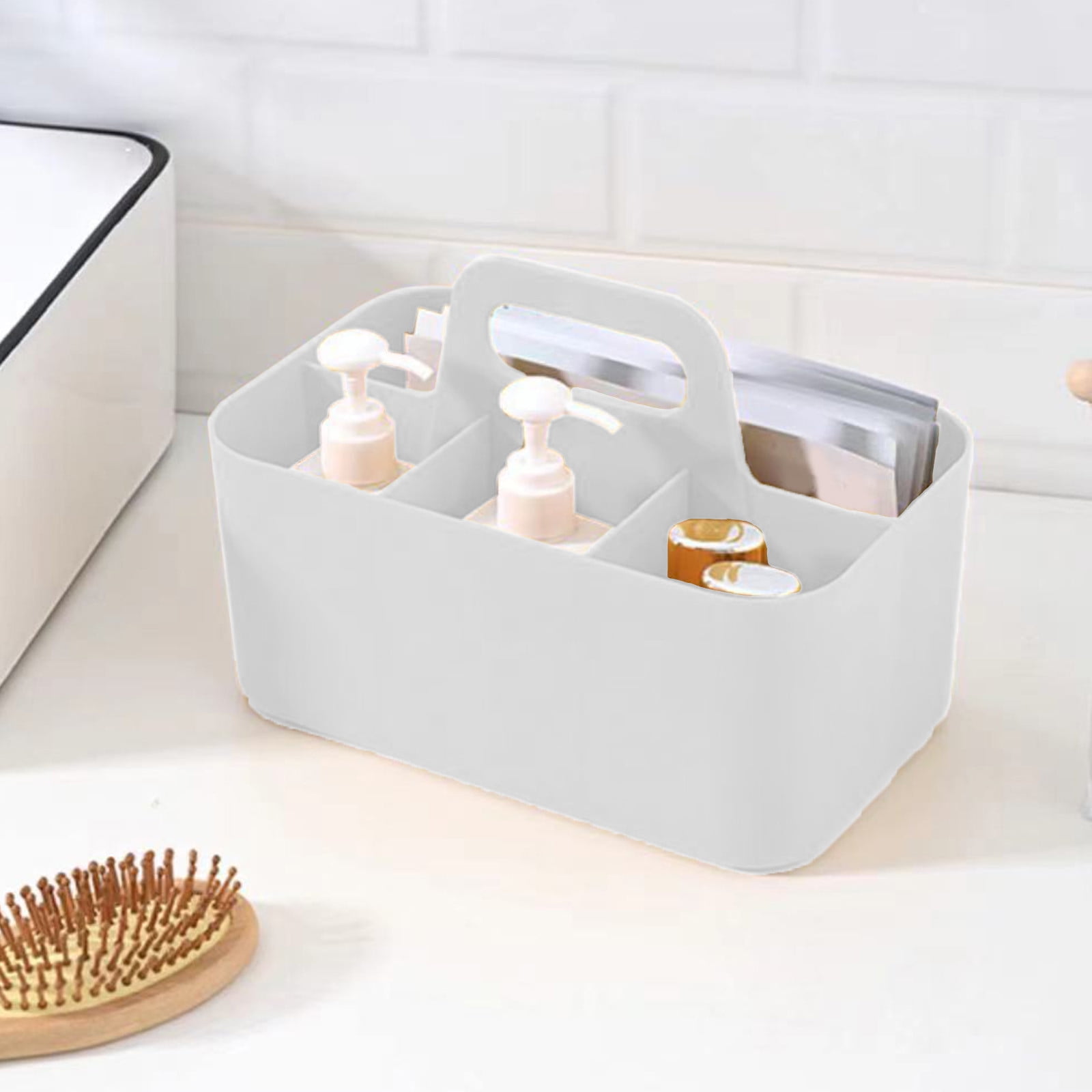 IMossad Plastic Portable Shower Caddy Divided Basket Bin Storage ...