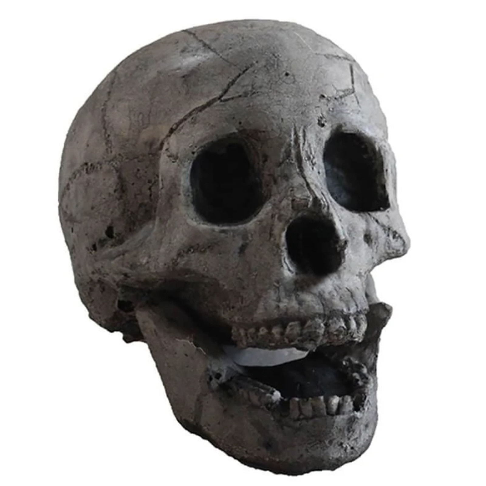IMossad Reusable Resin Black Halloween Skull, Fire Pit Skulls, for ...