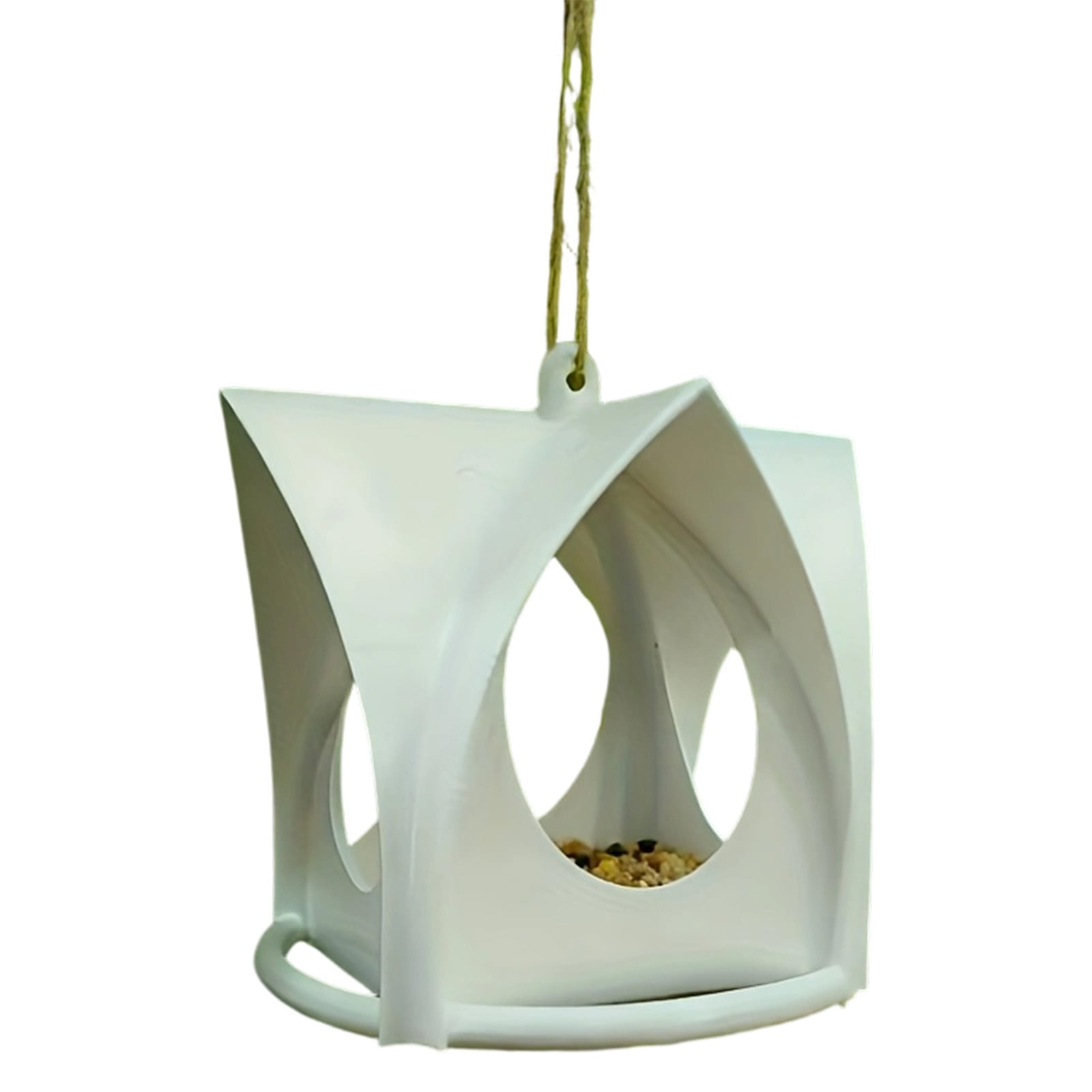 IMossad Small Bird Feeder with Roof, Plastic Hanging Outdoor Feeder ...
