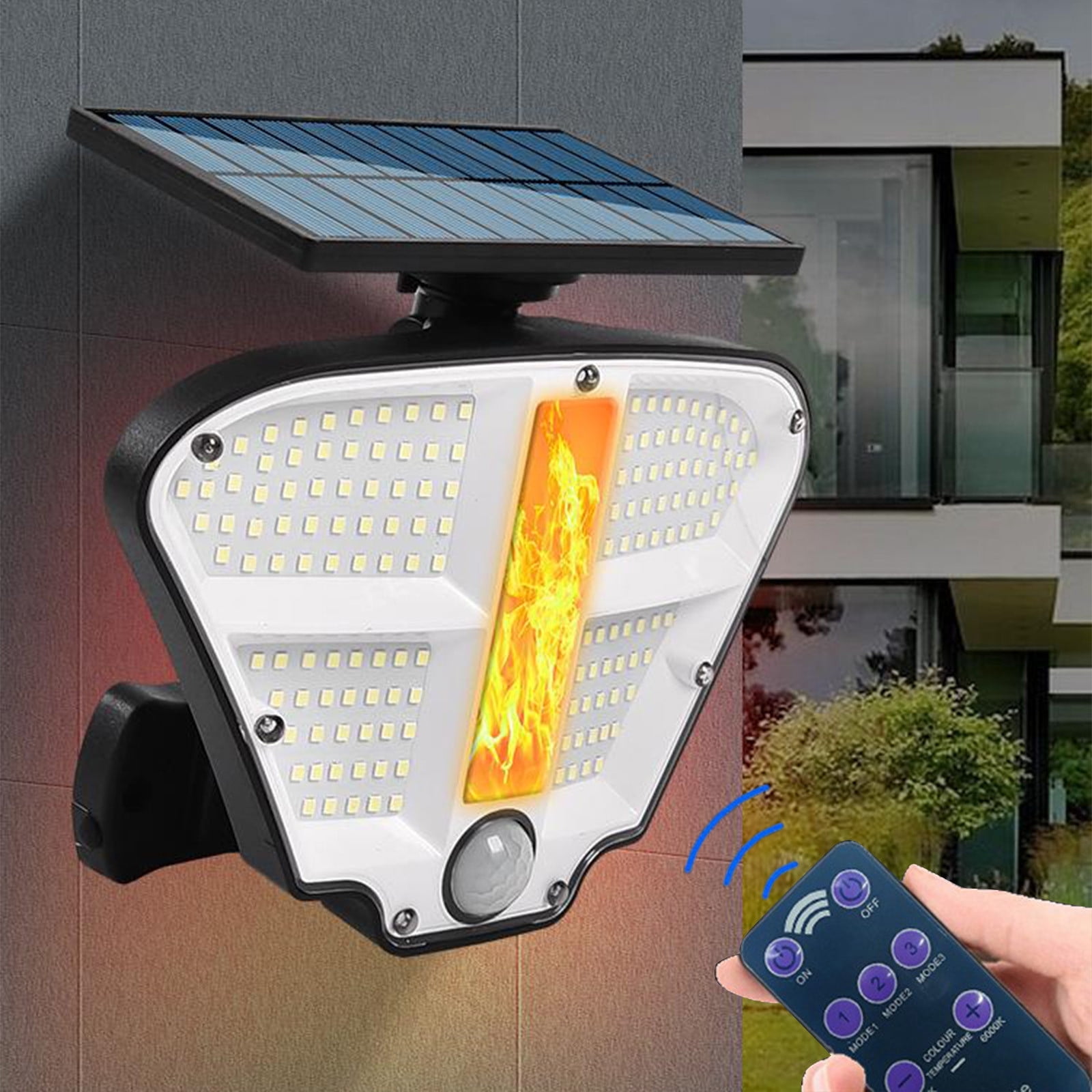 IMossad Solar Lights Outdoor, Remote Control Models, Simulated Flame ...