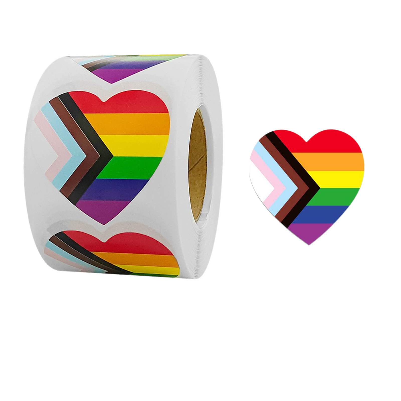 IMossad Valentine's Day Love Stickers Roll, 500pcs Heart Shaped ...