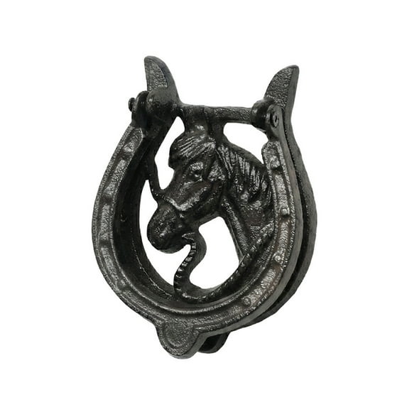 IMossad Vintage Cast Iron Horse Head Door Knocker, Rustic Wall Decor ...
