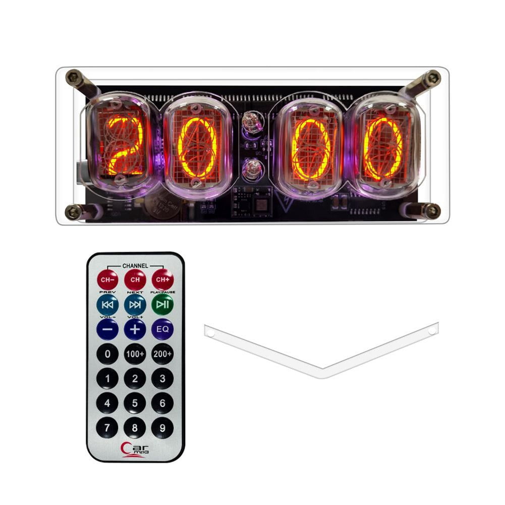 IN-12 Nixie Tube Clock 4-Digit LED Retro Bedroom Decor Digital Clock ...
