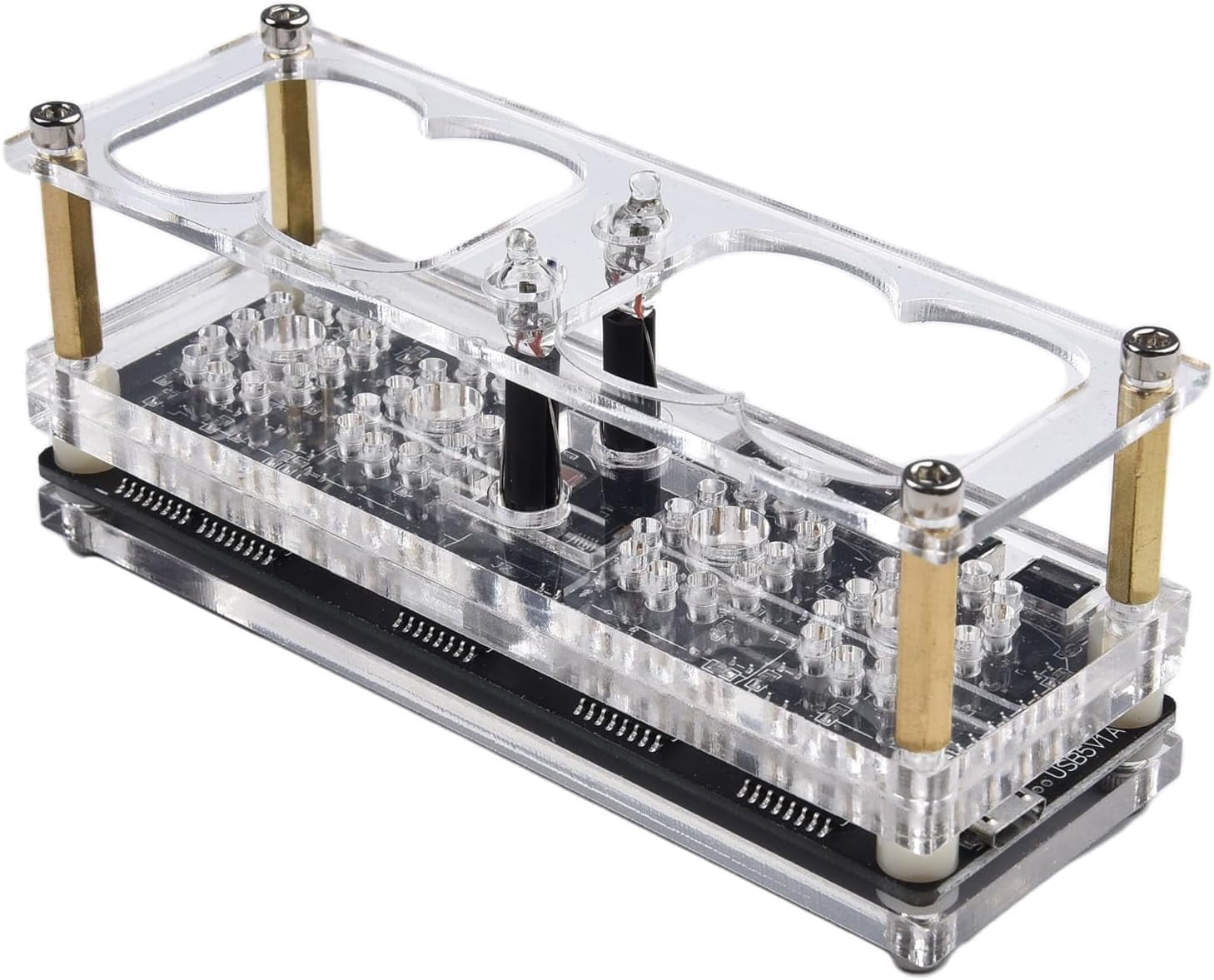 IN-12 Nixie Tube Fluorescent Digital Clock With 225-Color Backlight ...