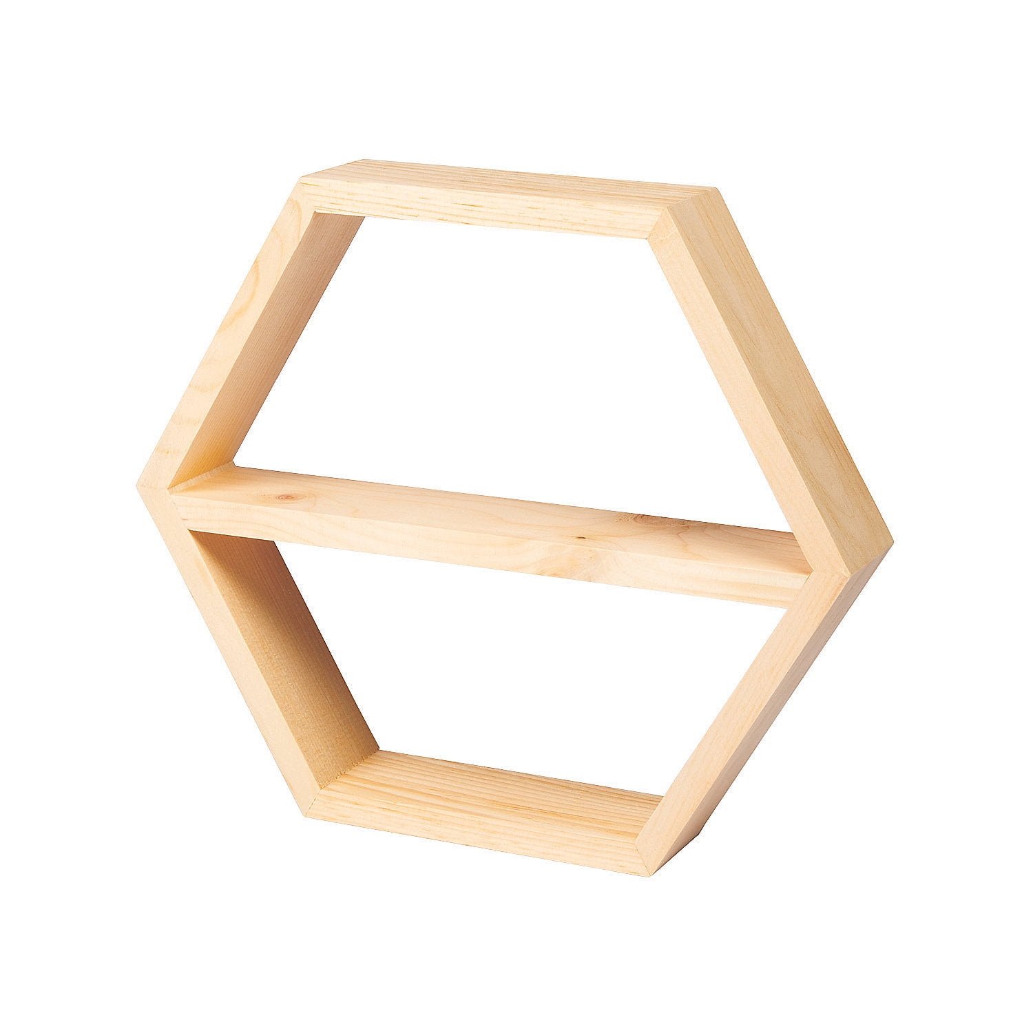 IN-13835495 DIY Unfinished Wood Hexagon Shelf By Fun Express - Walmart.com