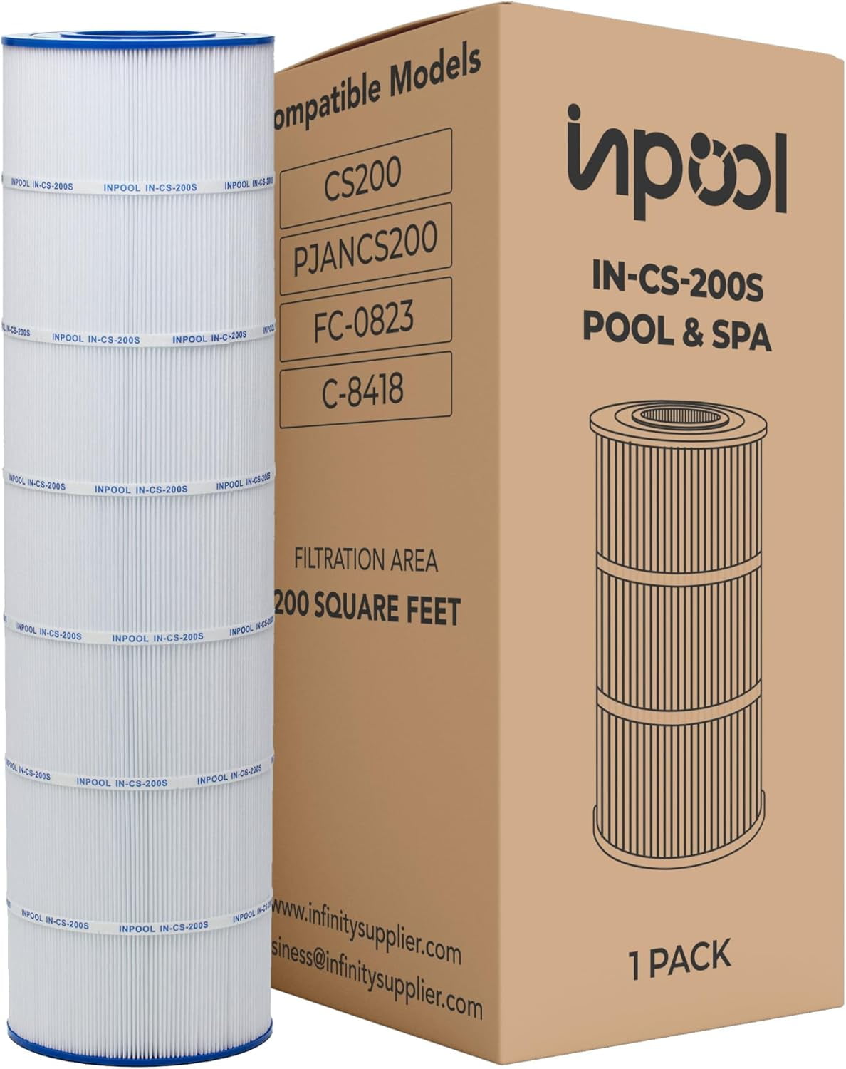 IN-CS-200S – Pool Filter and spa Filter Cartridge, Compatible with ...
