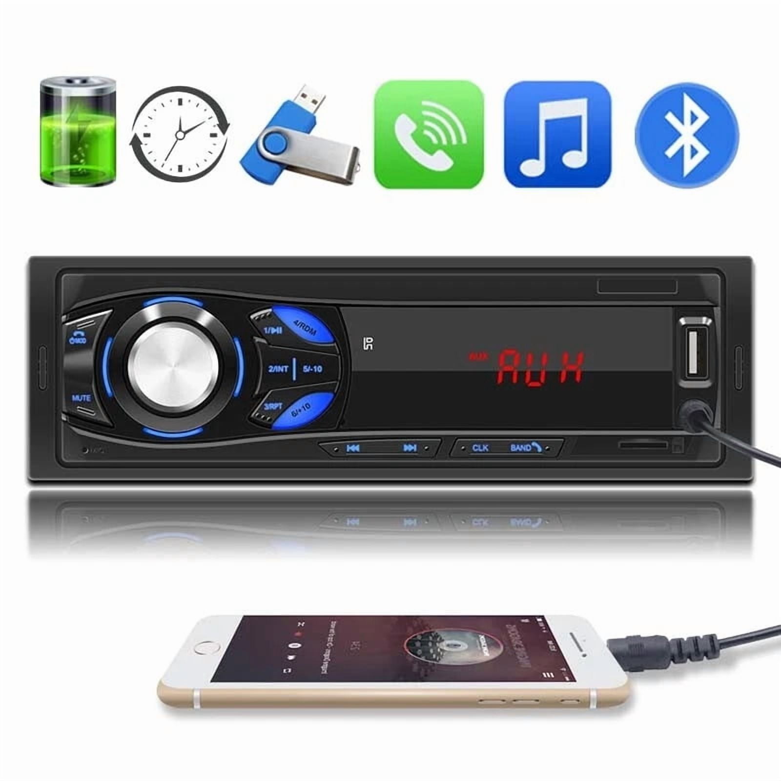 IN-DASH Single 1 Din Bluetooth Car Radio Charging MP3 FM Digital Audio ...