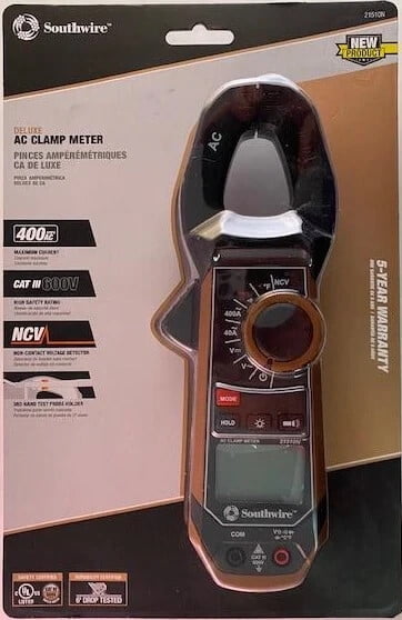 IN HAND Southwire 21510N Deluxe AC CATIII 600V 400-Amp Clamp Meter ...