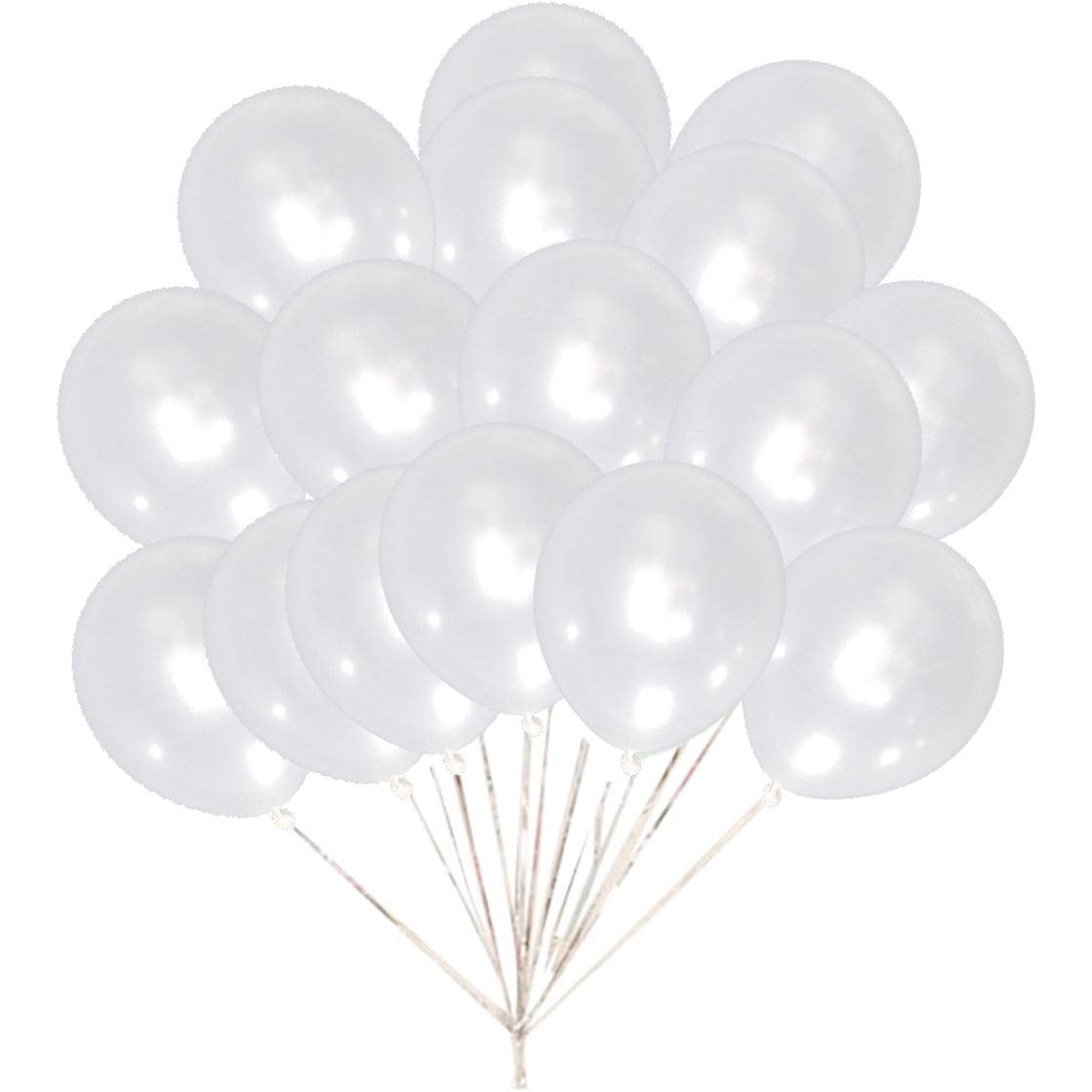 IN-JOOYAA 5 Inch Pearl AIF4 White Small Balloons 200 Pack Latex Party ...