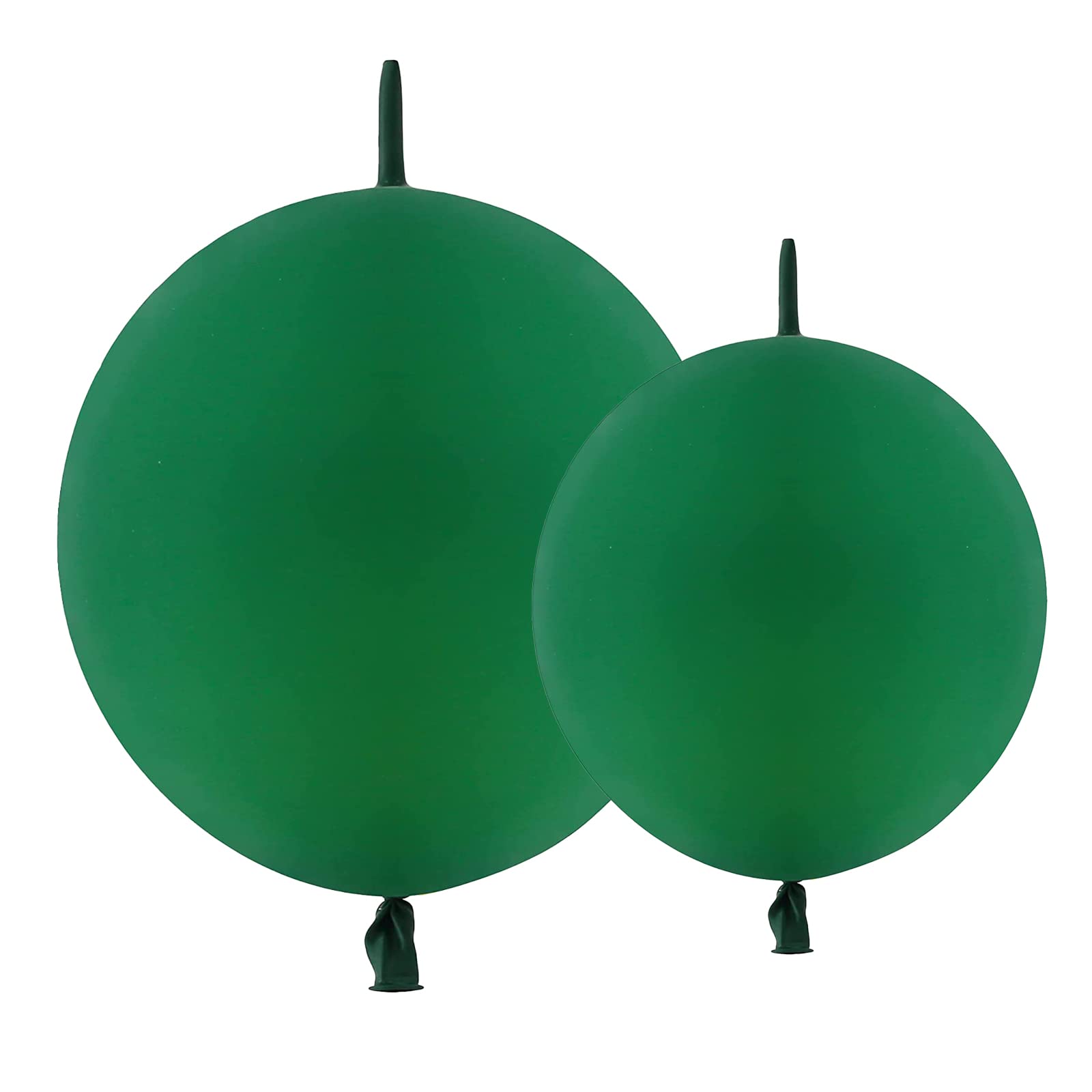 IN-JOOYAA 6 Inch 12 Inch Dark Green Latex Link Balloon 200 Pcs Quick ...