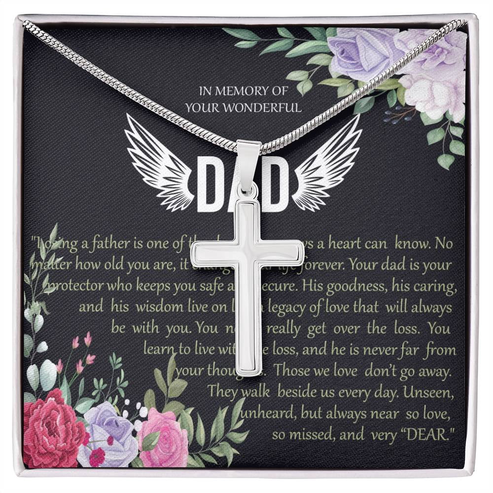 IN MEMORY OF YOUR WONDERFUL DAD - Artisan Cross Necklace - Gift Box ...