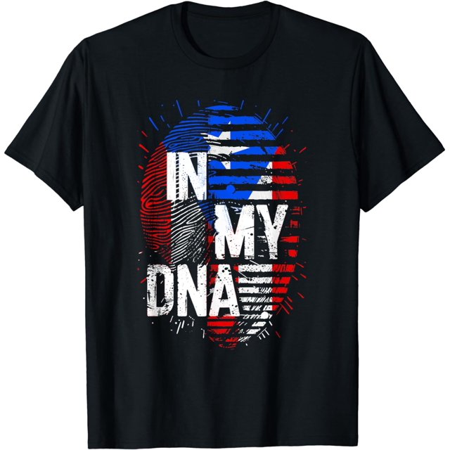 IN MY DNA - Puerto Rico Rican Flag Country Men Women Kids T-Shirt ...