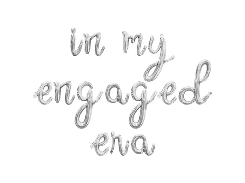 IN MY ENGAGED ERA Cursive Letter Balloon Banner - Bachelorette Party ...