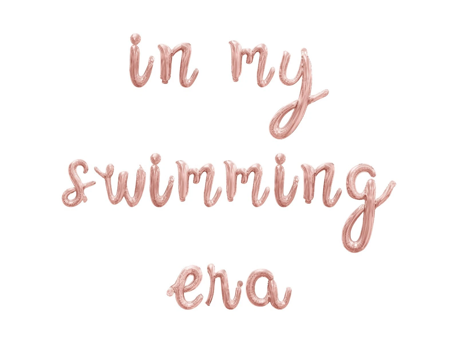 IN MY SWIMMING ERA Cursive Letter Balloon Banner - Themed Birthday ...