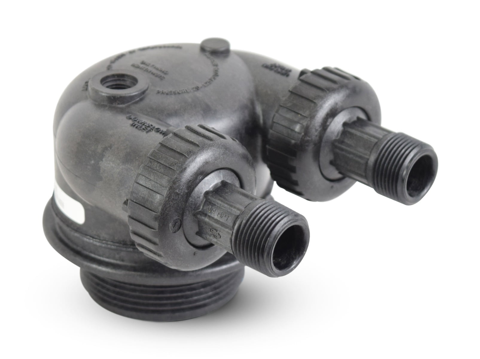 IN & OUT Water Filter Head with Standard 2.5" Tank Thread and 1" MNPT ...