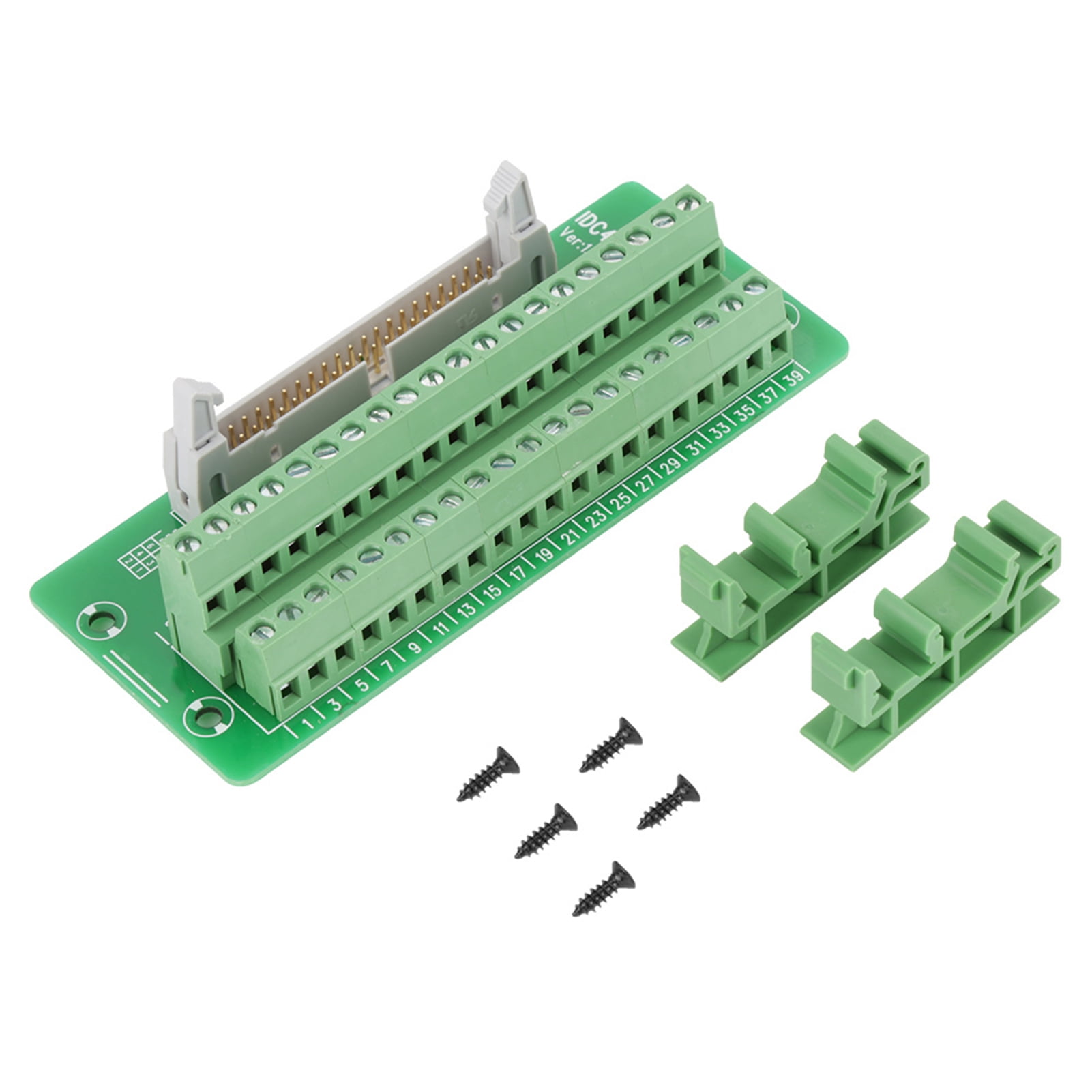 IN Rail Mount Interface Module, DIN rail PLC Breakout Board, IDC40P ...
