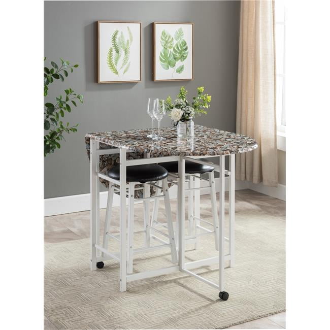 IN Room Furniture Designs Contemporary Wood Dinette Set in White ...