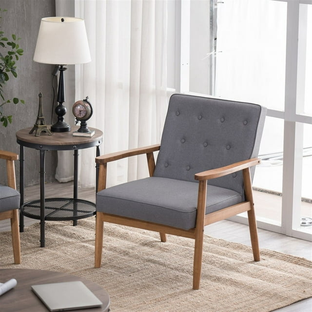 [IN STOCK] Living Room Chair Mid-Centry Modern Accent Single Arm Chair ...