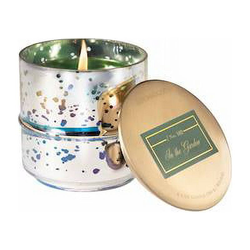 IN THE GARDEN Aromatique Metallic Glass 6 oz Scented Jar Candle ...