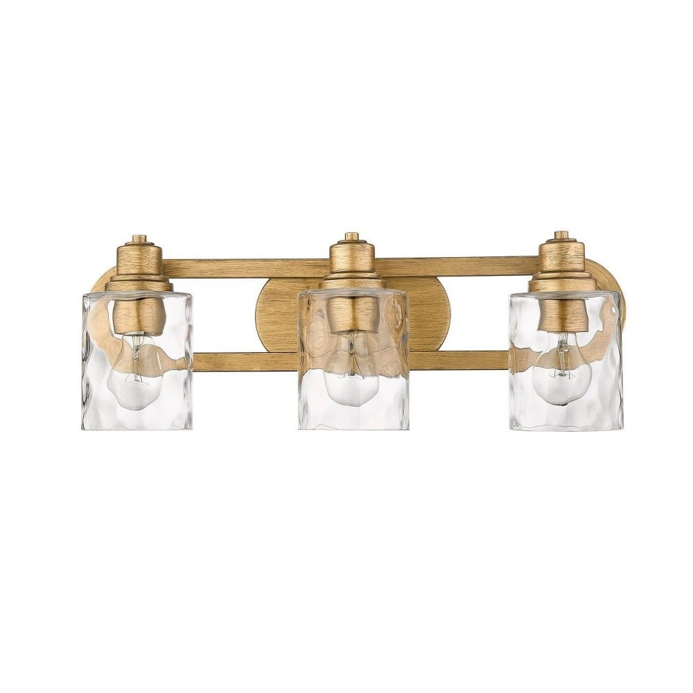 IN40057AG-Acclaim Lighting-Lumley - 3-Light Bath Vanity With Clear Optic Glass In Glam Style ...