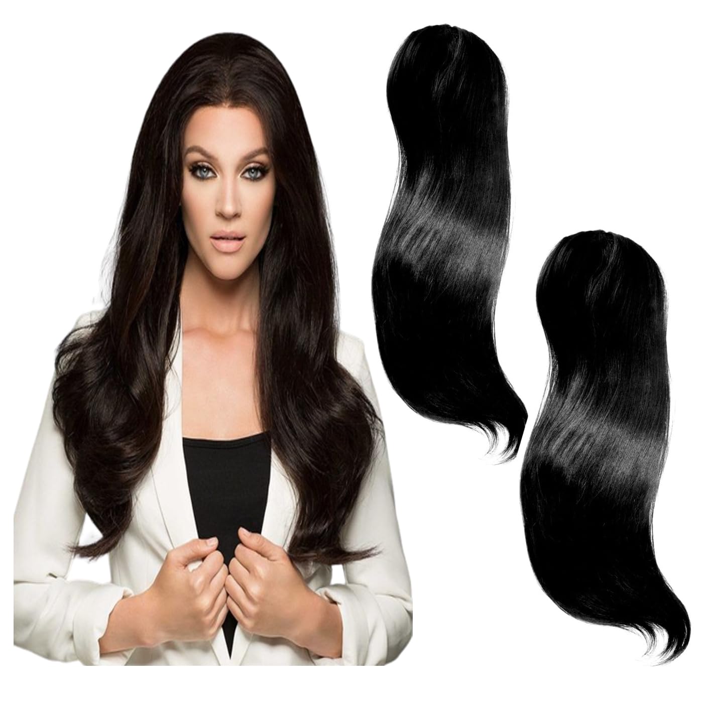 INAAYA Side Patch Hair Extension Volumizer 2 Clip Side Hair Extensions ...
