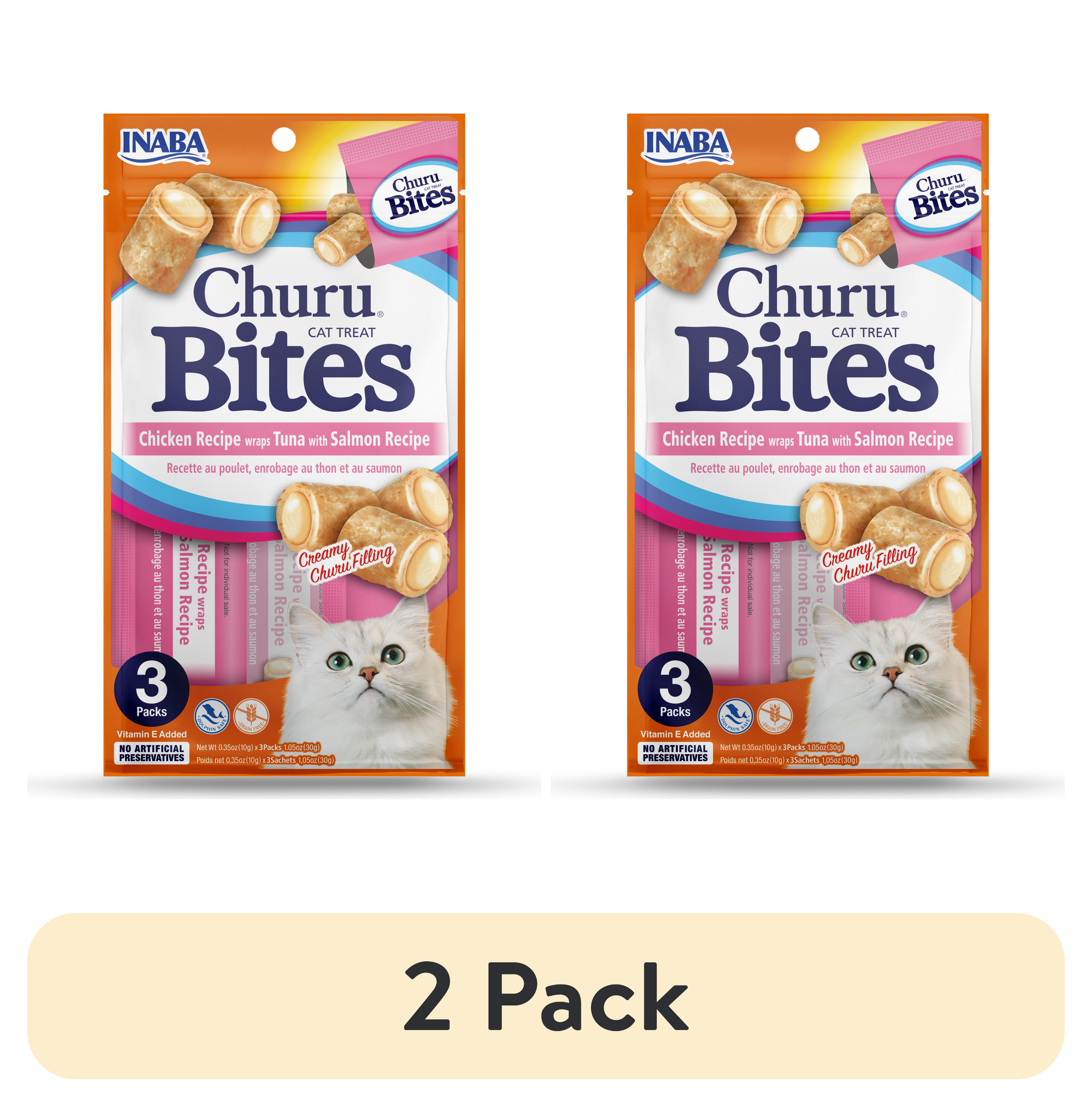 (2 pack) INABA Churu Bites, Soft Cat Treats, 0.35 oz Tube, 3 Tubes ...