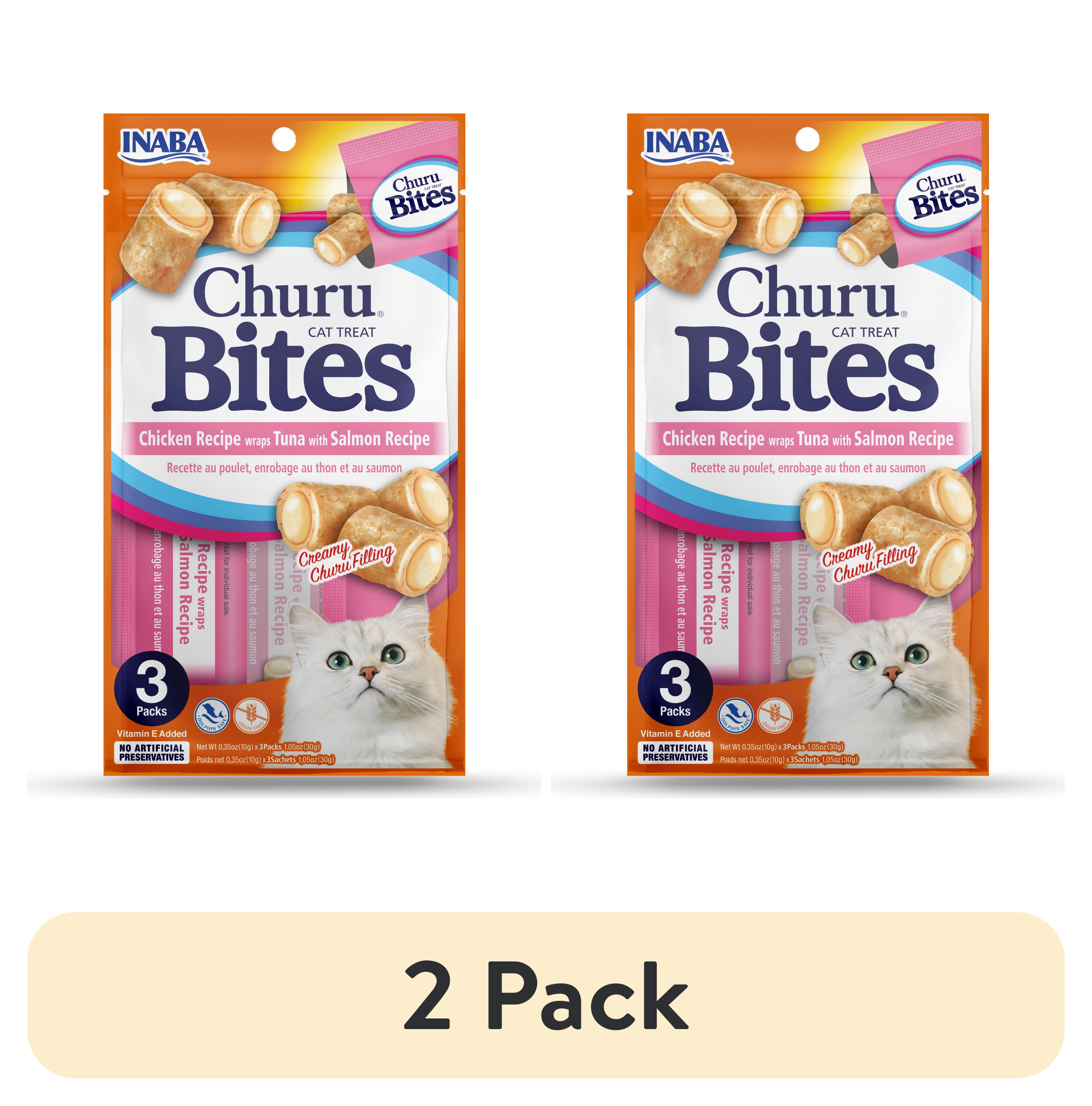 (2 pack) INABA Churu Bites, Soft Cat Treats, 0.35 oz Tube, 3 Tubes ...
