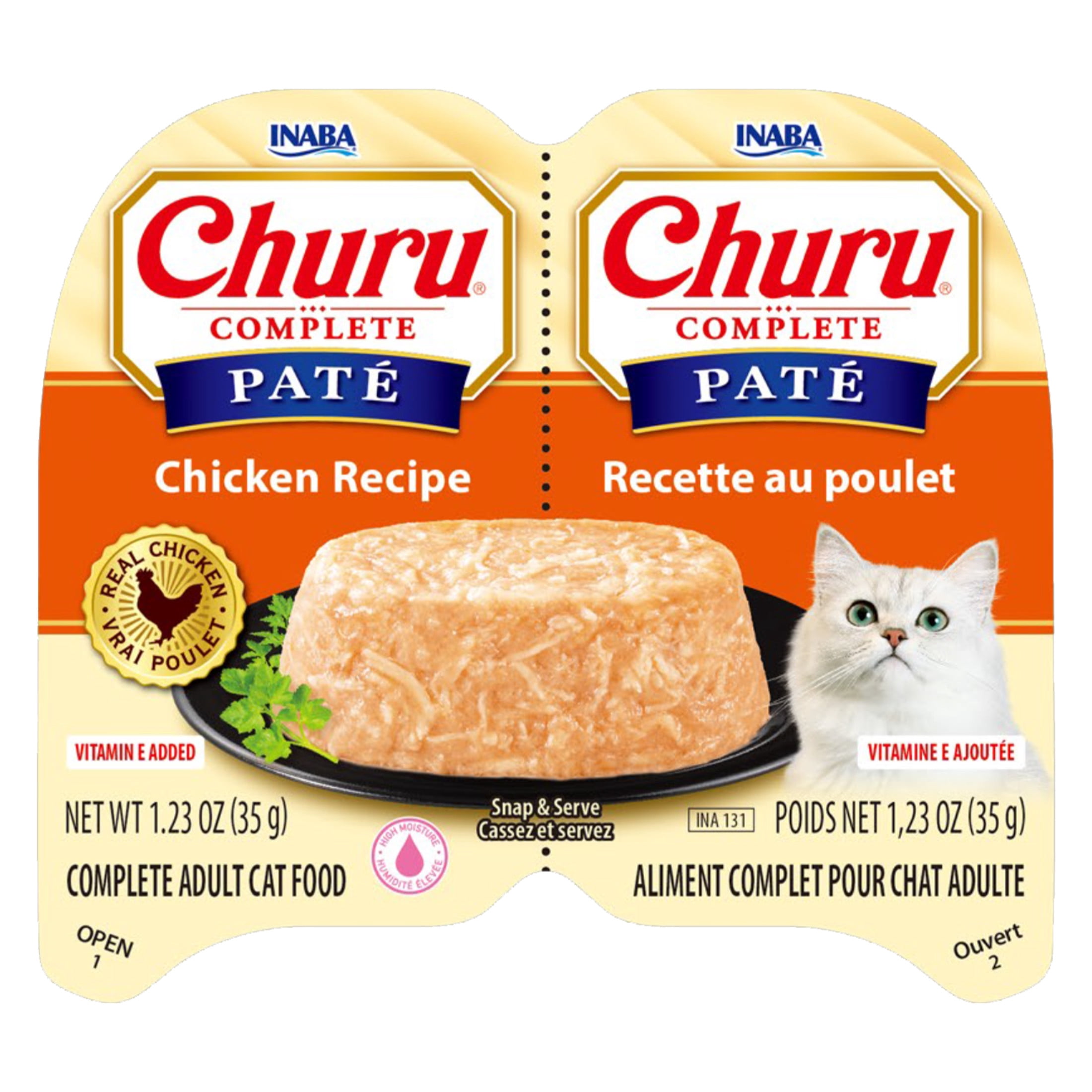 INABA Churu Complete Pate Wet Cat Food with Fish Oil, 1.23oz. per ...