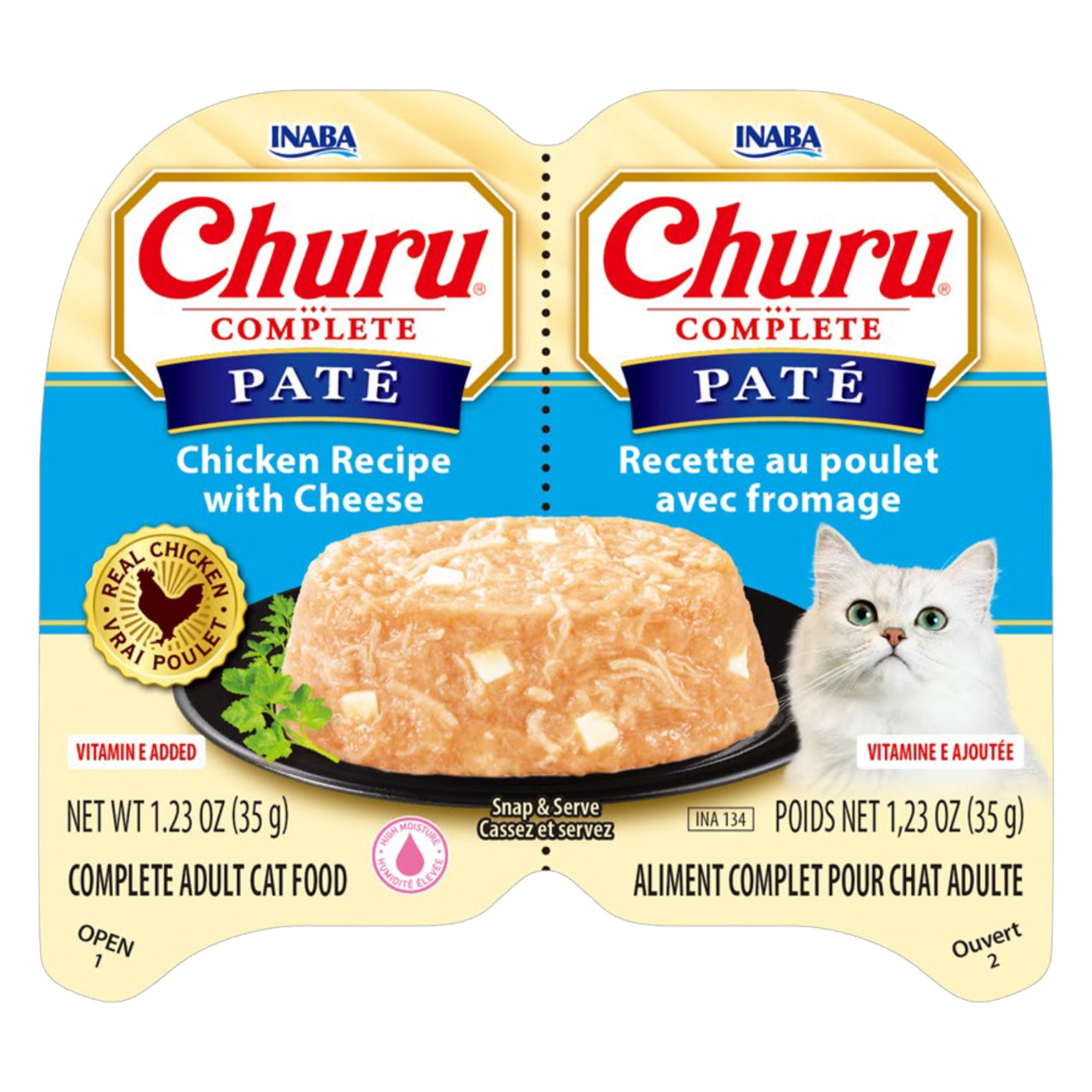 INABA Churu Complete Pate Wet Cat Food with Fish Oil, 1.23oz. per ...